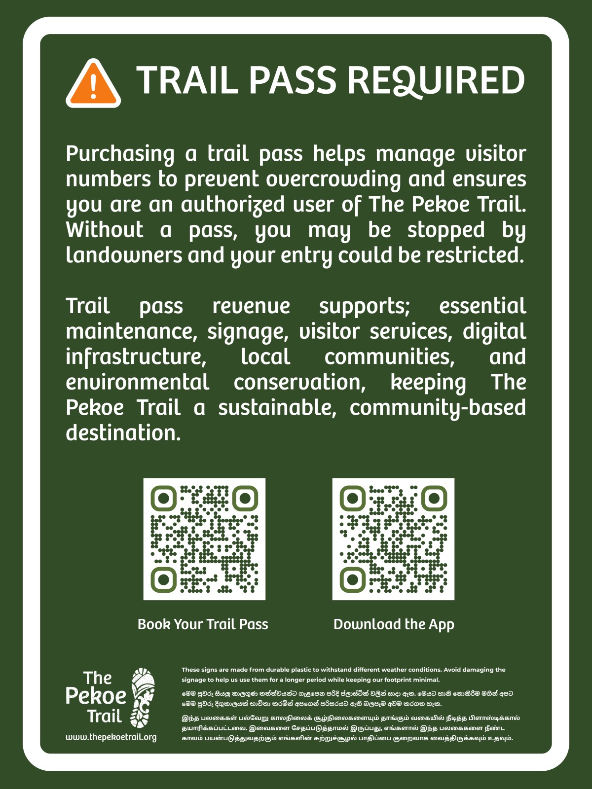 Purchase a Pass - The Pekoe Trail Organisation